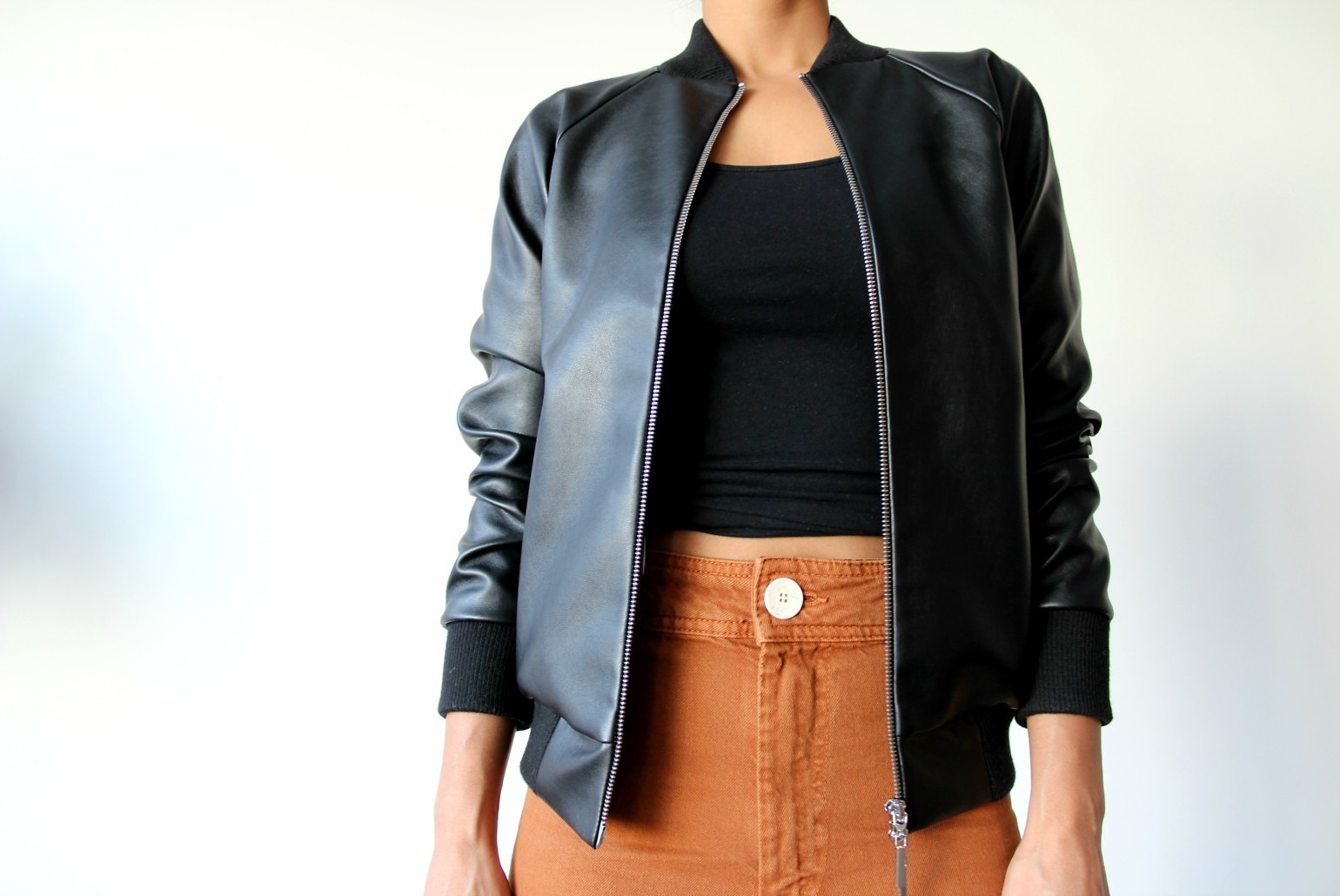 DIY Fully Lined Faux Leather Bomber Jacket - M7100